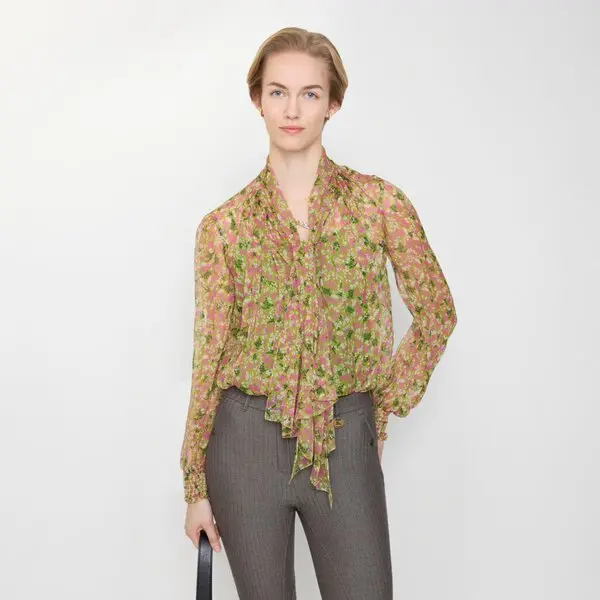 Burberry Ditsy Floral Silk Blouse