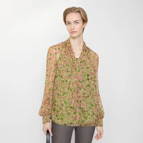Burberry Ditsy Floral Silk Blouse
