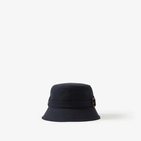 Burberry Cotton Gabardine Belted Bucket Hat - Coal Blue