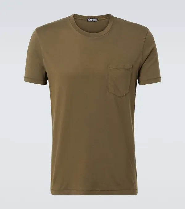 TOM FORD Cotton And Silk T-shirt - Green