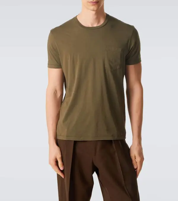 TOM FORD Cotton And Silk T-shirt - Green