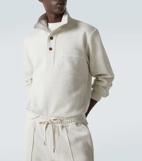 TOM FORD Cotton, Silk, And Cashmere Sweatshirt - Beige