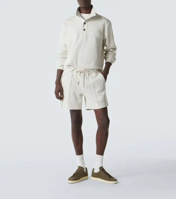 TOM FORD Cotton, Silk, And Cashmere Sweatshirt - Beige