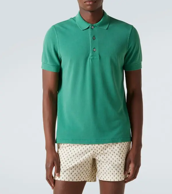 TOM FORD Pique Polo Shirt - Green