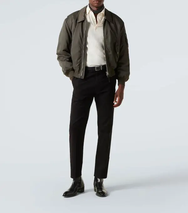 TOM FORD Cotton Straight Pants - Black
