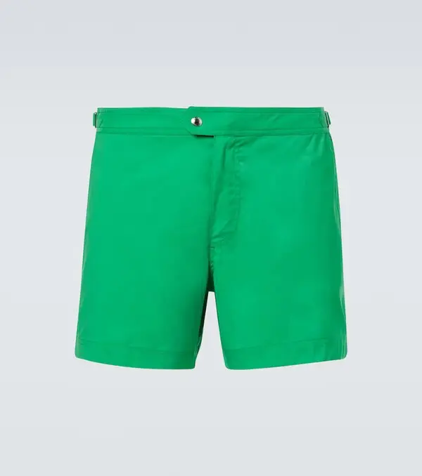 TOM FORD Logo Swim Trunks - Green
