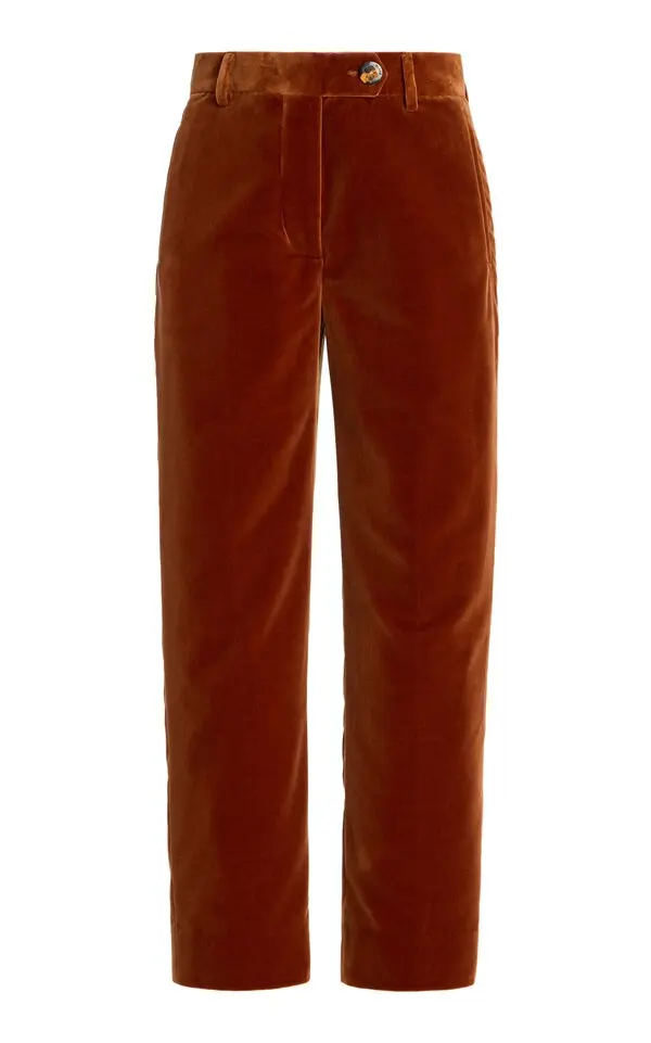 BLAZÉ MILANO Cotton-velvet Trousers - Brown