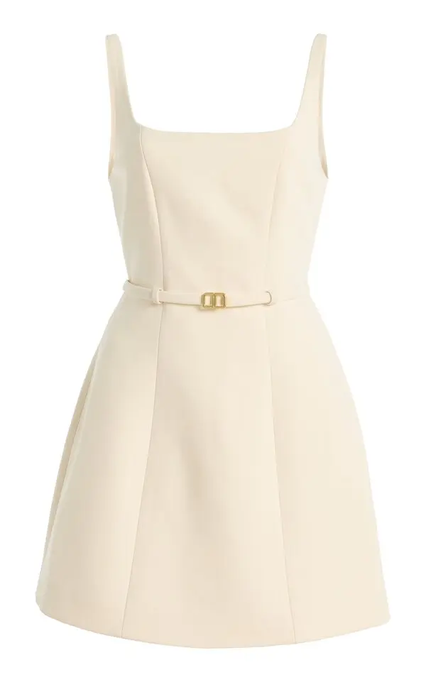 Alexis Shonda Belted Cady Mini Dress - Ivory