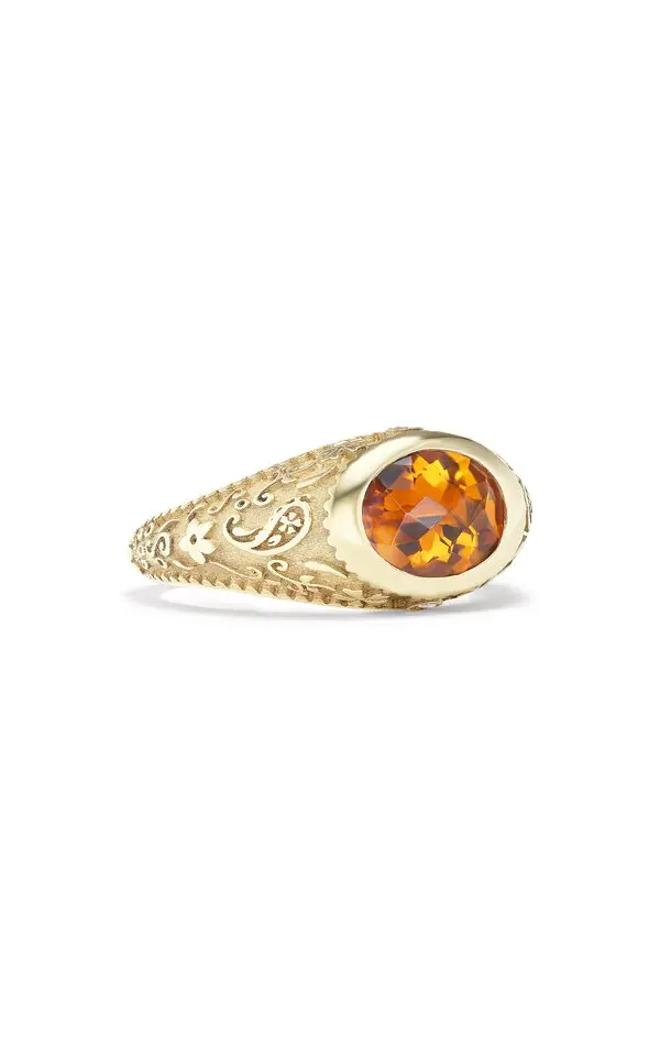 MARLO LAZ Southwestern Citrine Pinky Ring