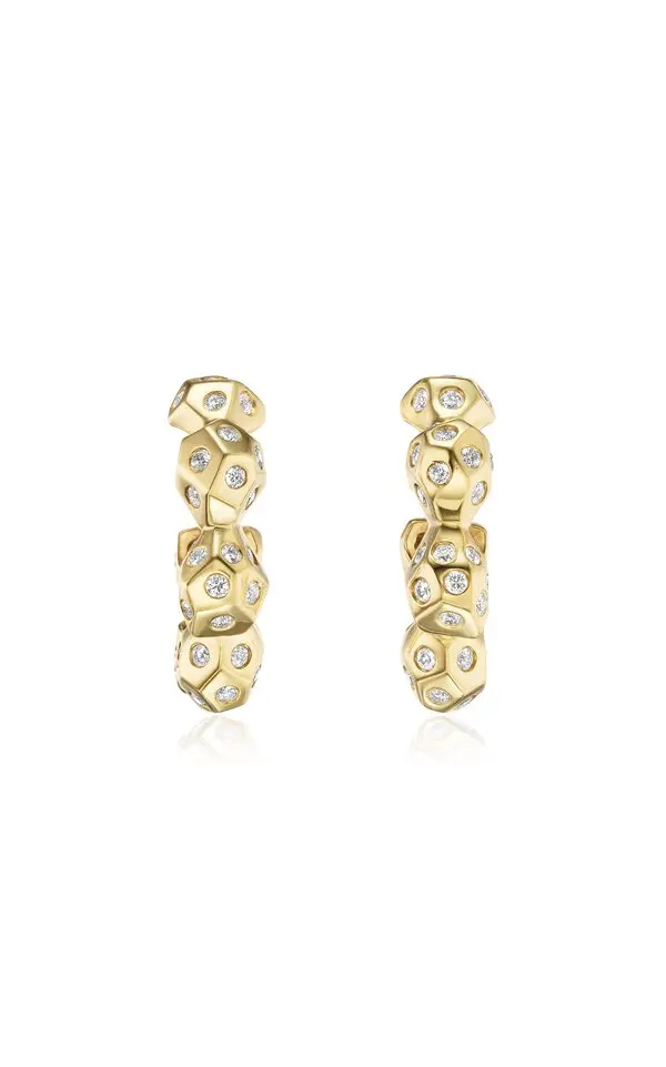 MARLO LAZ La Roca 14k Yellow And Diamond Earrings