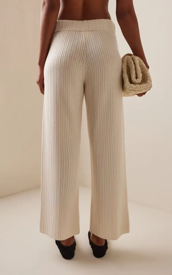 Lafayette 148 New York Knitted Ankle Length Pants - White