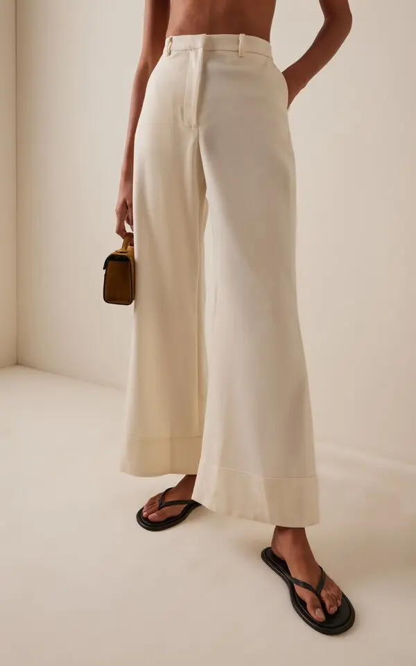 SLOAN Wool Flared Trousers