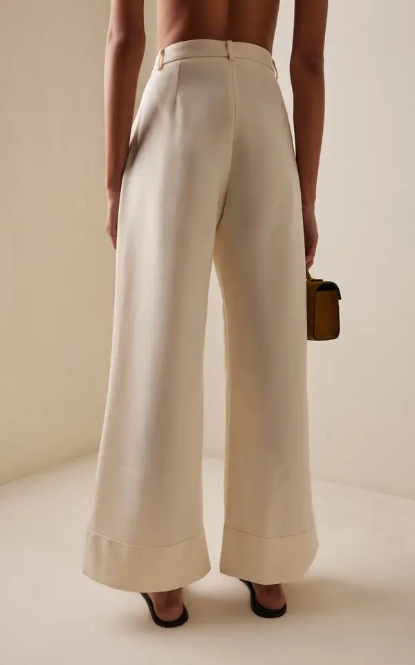 SLOAN Wool Flared Trousers