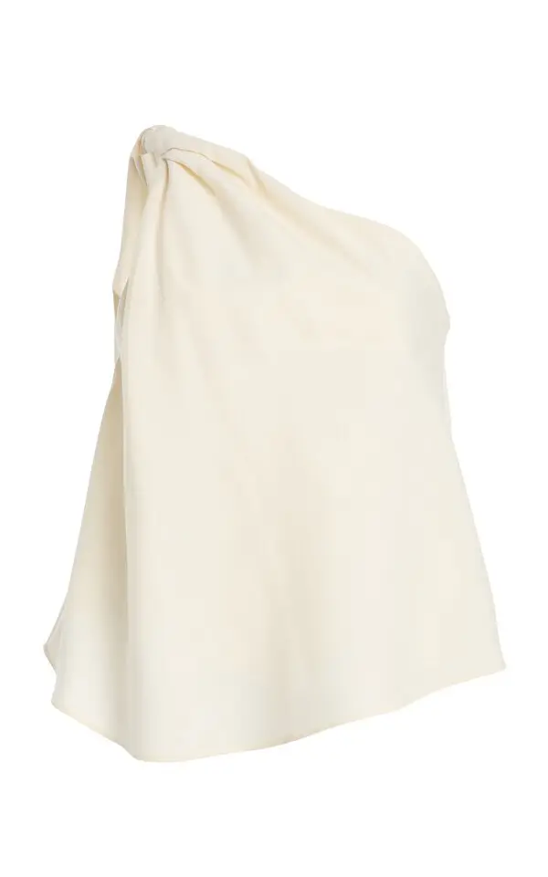 SLOAN One-shoulder Wool Top - Ivory