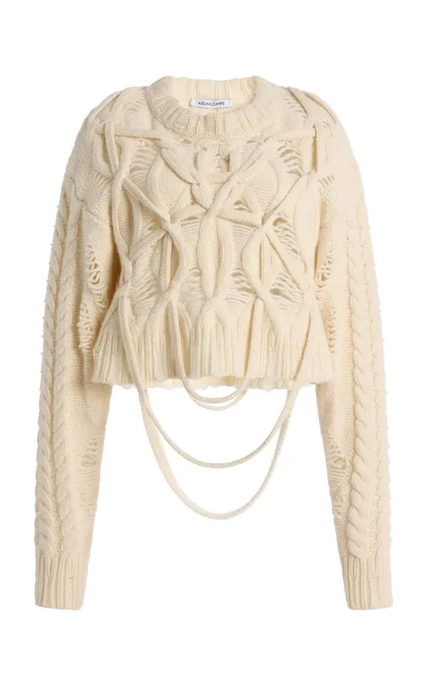 AISLING CAMPS Briar Cable-knit Wool-cashmere Sweater