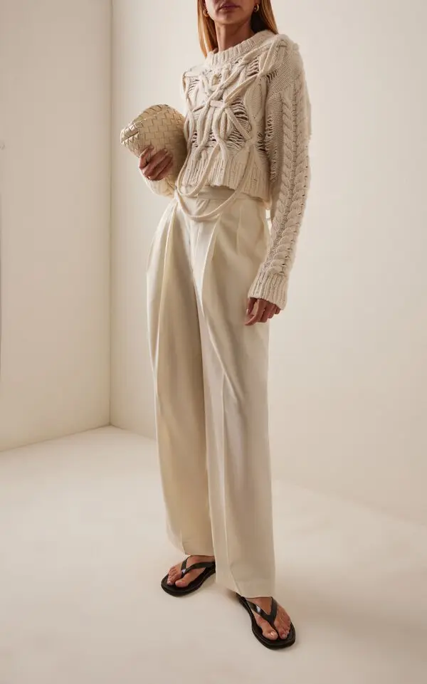 AISLING CAMPS Briar Cable-knit Wool-cashmere Sweater