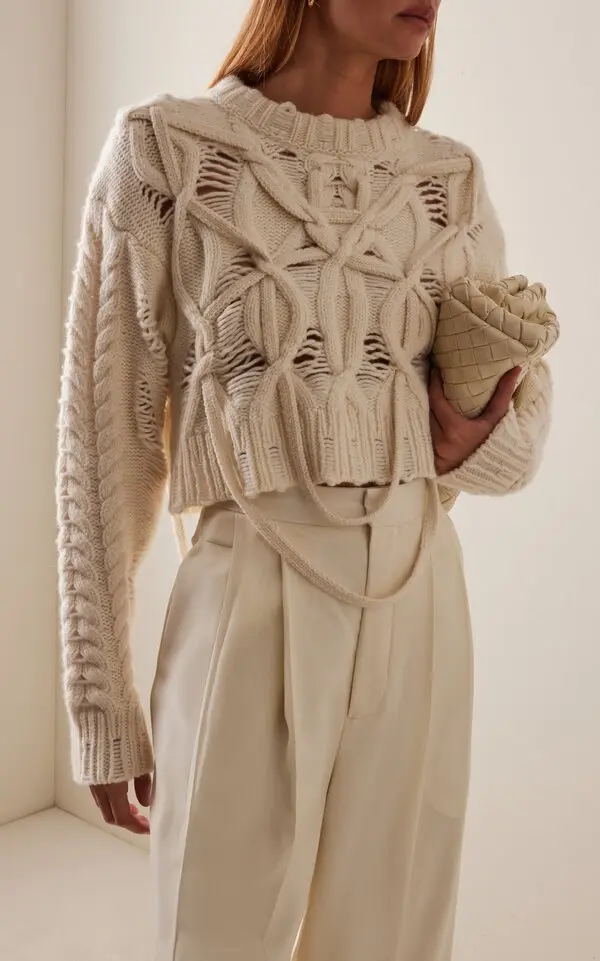 AISLING CAMPS Briar Cable-knit Wool-cashmere Sweater
