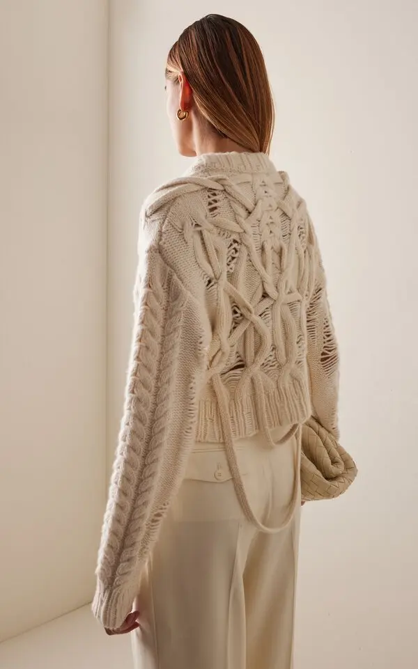 AISLING CAMPS Briar Cable-knit Wool-cashmere Sweater
