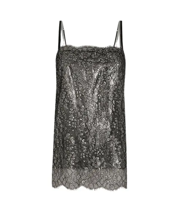 Dolce & Gabbana Lamé Lace Top