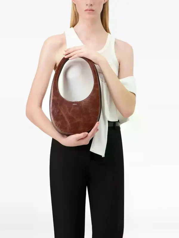 Coperni Zipped Leather Shoulder Bag - Brown