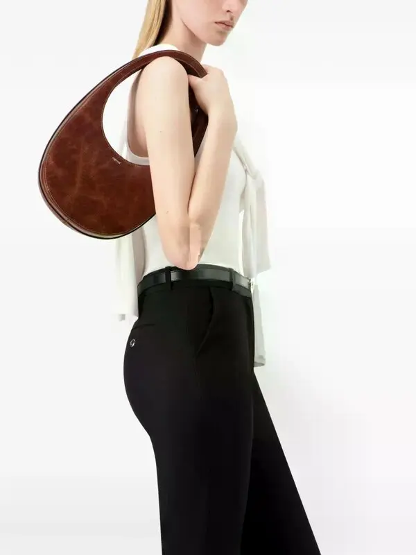 Coperni Zipped Leather Shoulder Bag - Brown