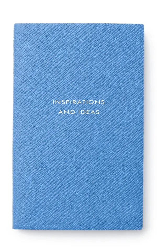 Smythson Inspirations And Ideas Panama Leather Notebook - Blue