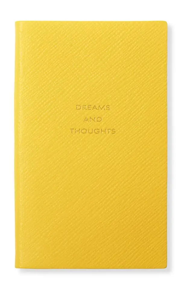 Smythson Panama Dreams And Thoughts Leather Notebook - Yellow