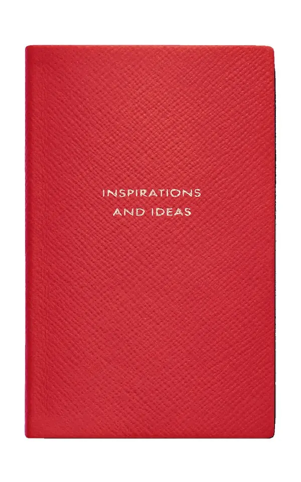 Smythson Inspirations And Ideas Panama Leather Notebook - Red
