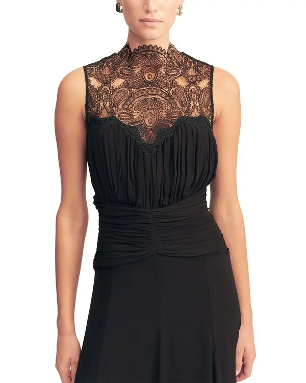 chinese dress ladies Emory Lace Sleeveless Maxi Dress | Black | Dresses main image 1