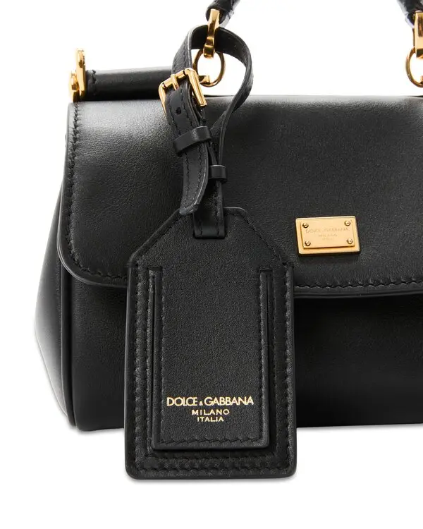 Dolce & Gabbana Leather Top Handle Bag - Black