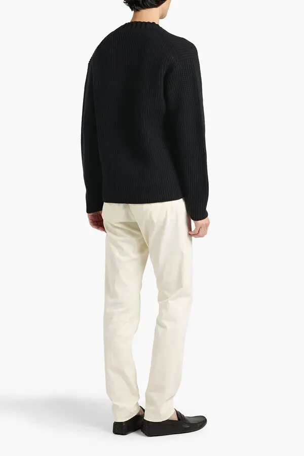 Dunhill Ribbed Wool Cardigan