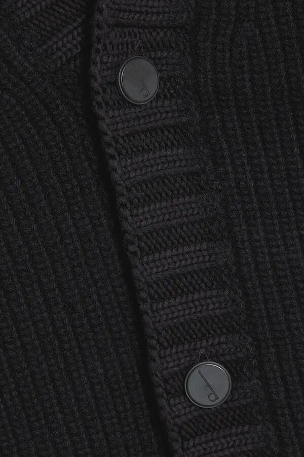 Dunhill Ribbed Wool Cardigan