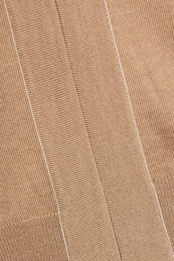 Dunhill Cashmere, Merino Wool, And Silk-blend Sweater - Camel