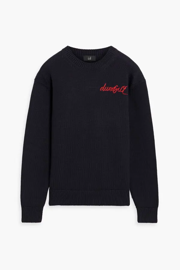 Dunhill Embroidered Cotton Sweater