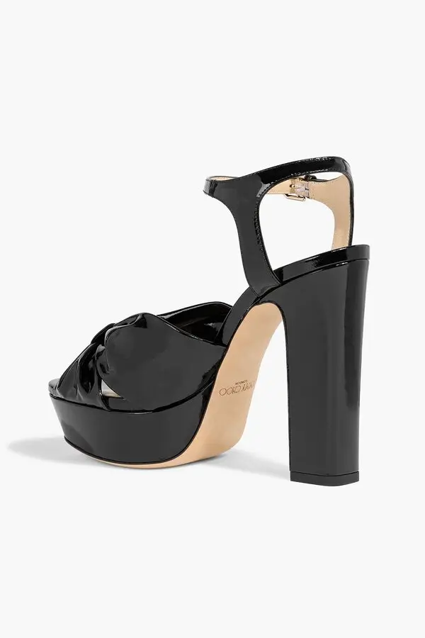 JIMMY CHOO Heloise 120 Patent Leather Platform Sandals