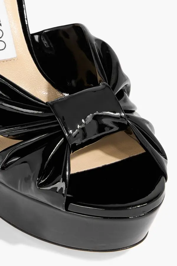 JIMMY CHOO Heloise 120 Patent Leather Platform Sandals