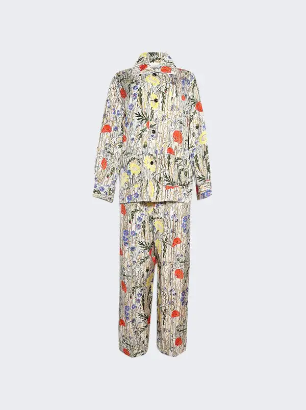 Bottega Veneta Pyjama Set - Chalk Hibiscus Khai