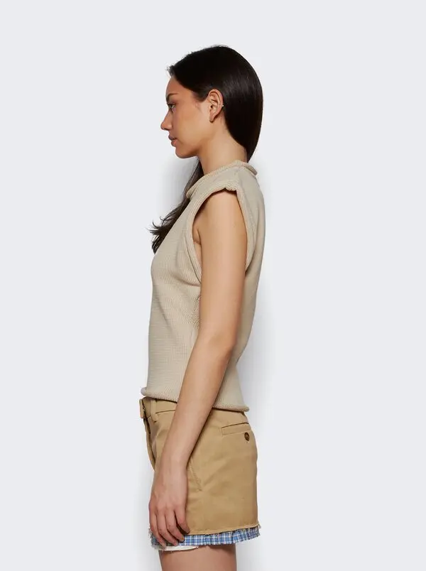 COURRÃ¨GES Knit Sleeveless Tank Top