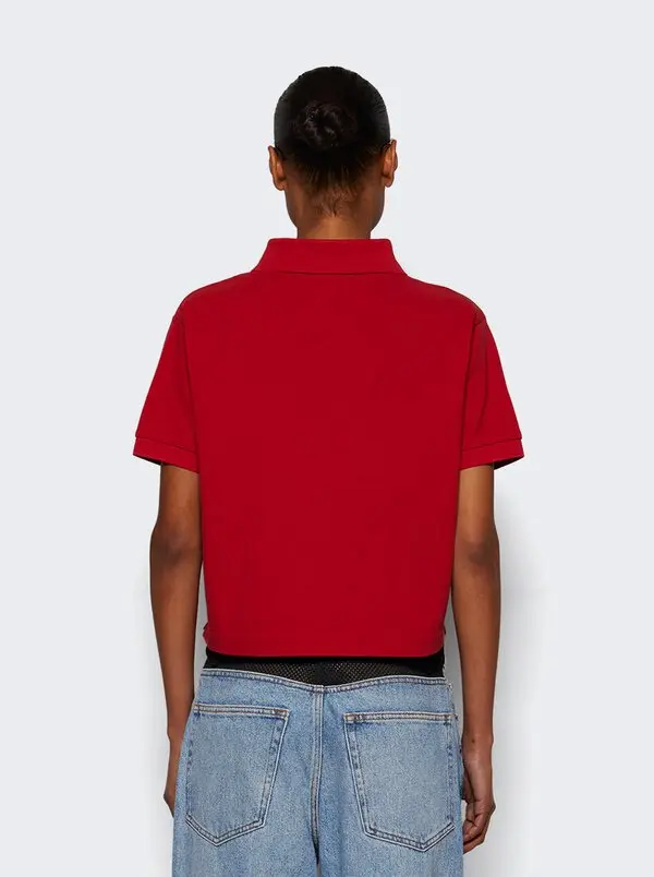 SPORTY & RICH H&w Crest Pique Polo Shirt