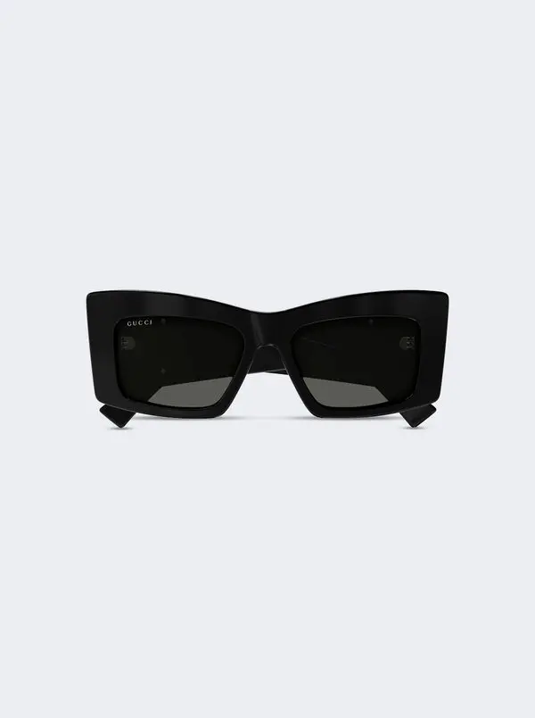 Gucci Square Frame Sunglasses - Shiny Black