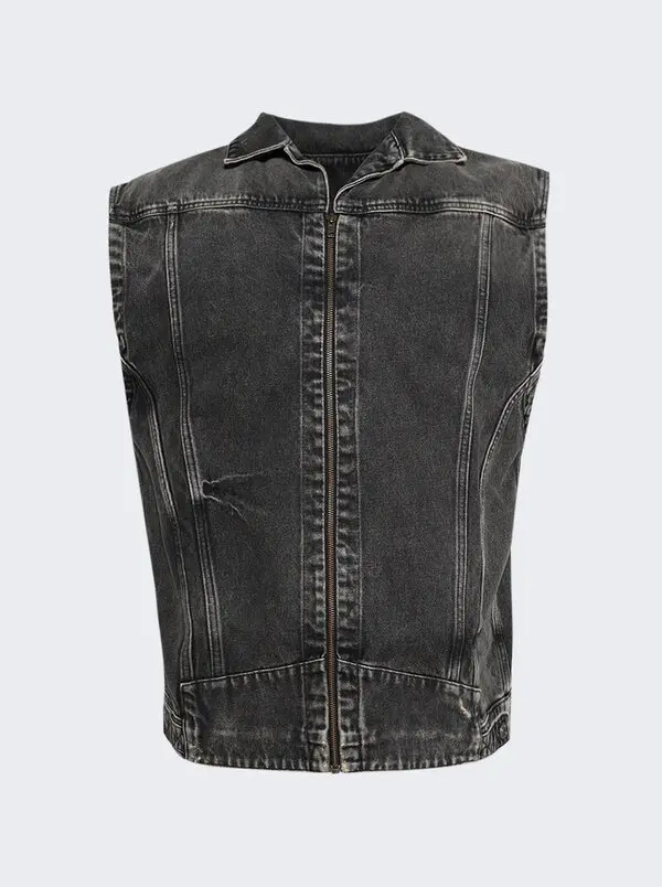 Martine Rose Denim Waistcoat - Black