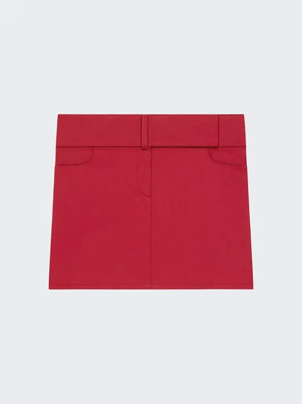 COURREGES Belted Mini Skirt - Red