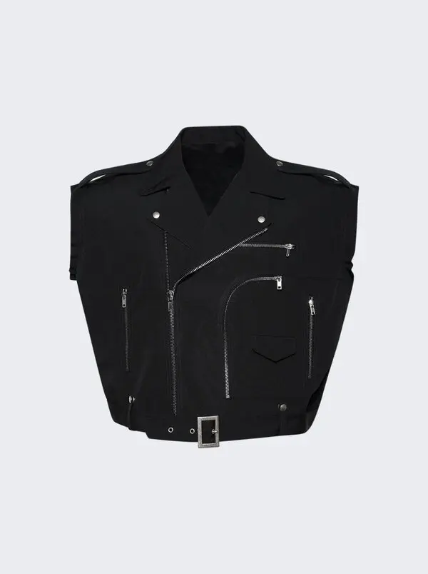 Rick Owens Cropped Bauhaus Stooges Vest - Black