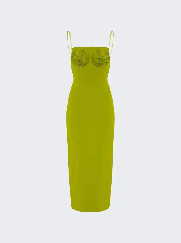 JEAN PAUL GAULTIER Green Conical Bra Cup Dress - Acid Green