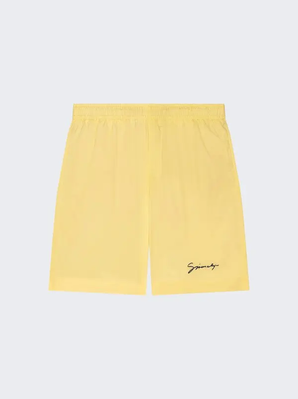 Givenchy Swim Shorts With Logo Embroidery - Banana