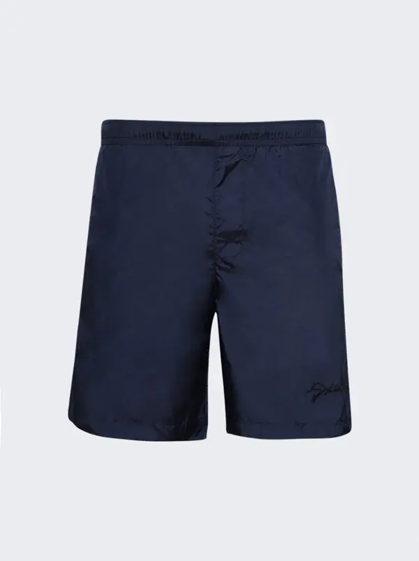 Givenchy Swim Shorts With Logo Embroidery - Dark Blue