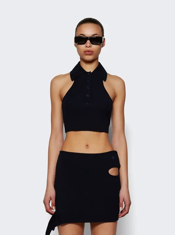 COURRÃ¨GES Scuba Rib Knit Top