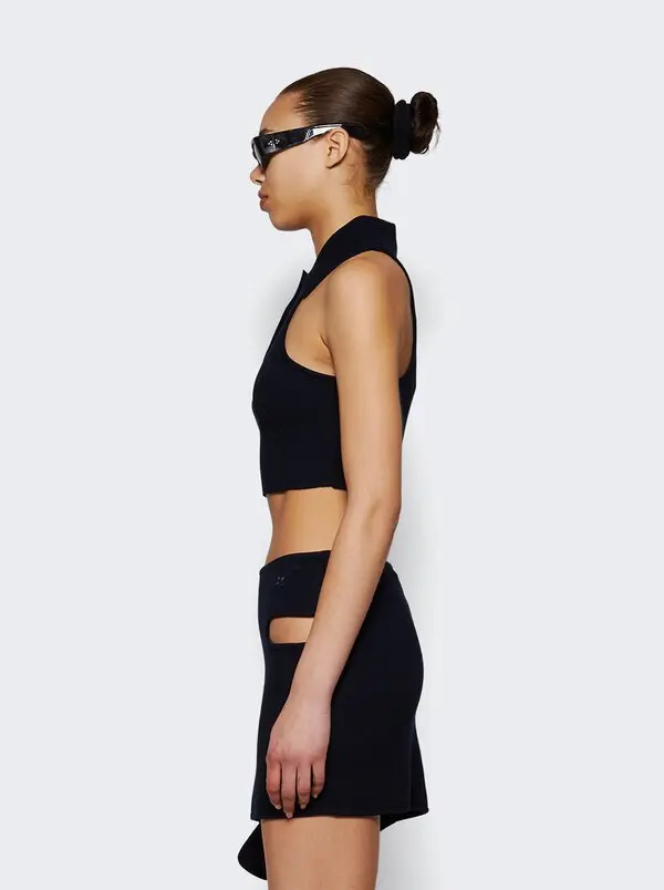 COURRÃ¨GES Scuba Rib Knit Top