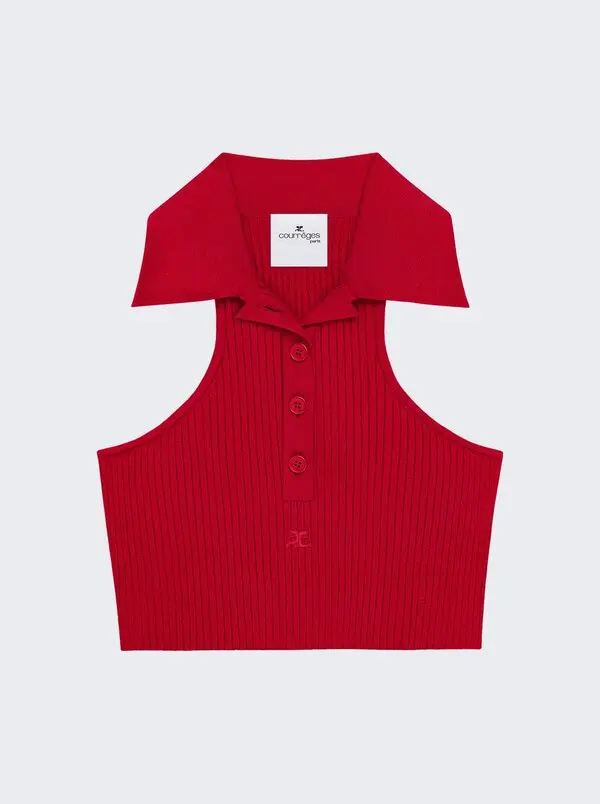 COURRÃ¨GES Scuba Rib Knit Top