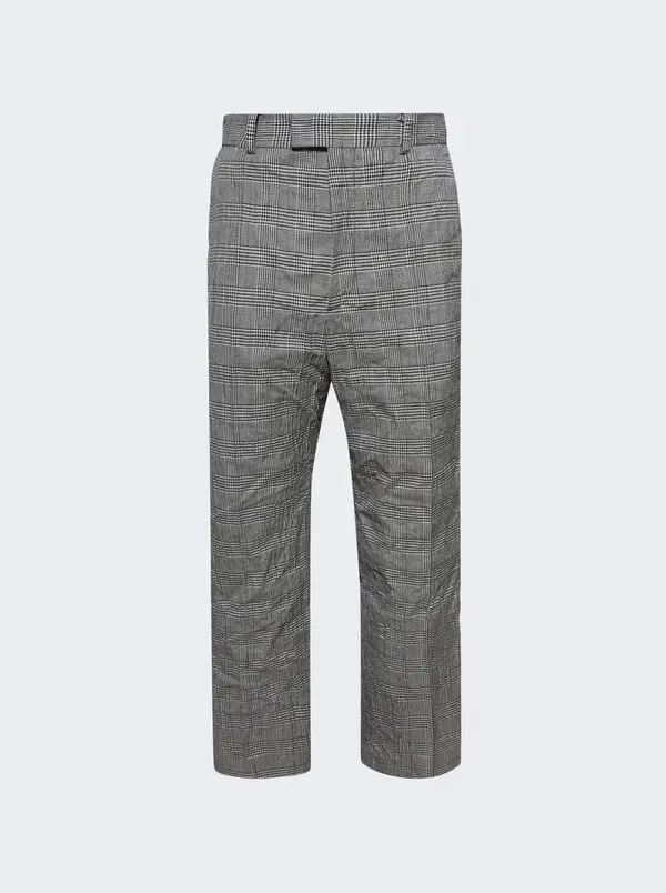 Vetements Metalized Wrinkled Tailored Trousers - Grey Check